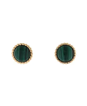VAN CLEEF & ARPELS Perlee Couleurs Stud Earrings 18k And Malachite - Gold