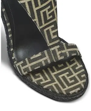 Balmain Anthem Wedge Espadrilles - Black