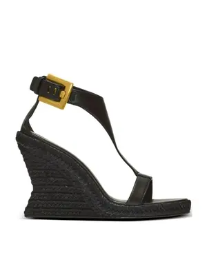 Balmain Anthem Wedge Espadrilles - Black