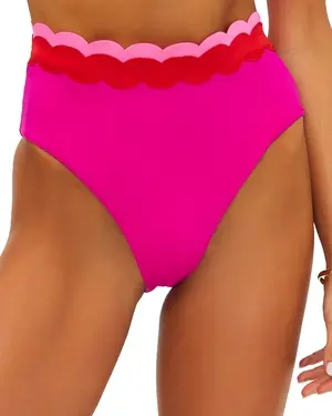 Beach Riot Harriet Bikini Bottom - Fuchsia Red
