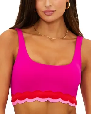 Beach Riot Marin Bikini Top - Fuchsia Red