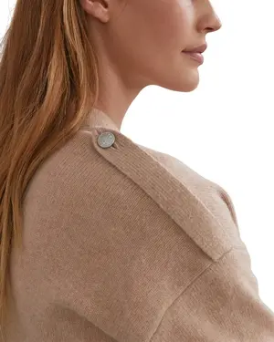 REISS Maya Cardigan Sweater - Beige Beutral