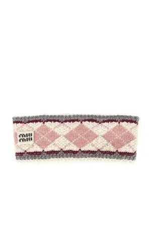 Miu Miu Jacquard Cashwool Headband - Talco & Rosa
