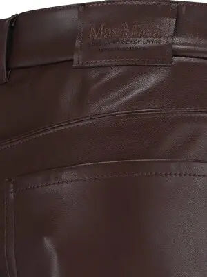 Max Mara Eco-leather Straight Leg Trousers