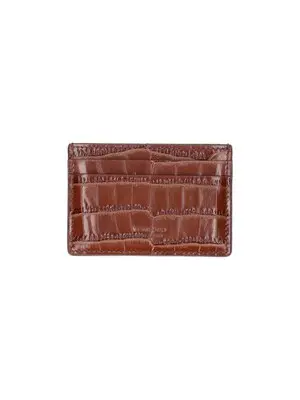TOM FORD Printed Leather Card Holder - Brown