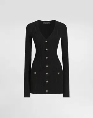 Dolce & Gabbana Virgin Wool Ribbed Cardigan