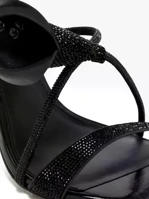 Cult Gaia Camilla Flower Embellished Heeled Sandals - Black