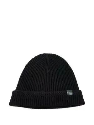 TOM FORD Ribbed Patch Beanie - Black