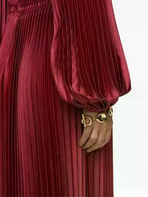 JOSEPH Ortiz Pleated Woven Midi Dress - Red