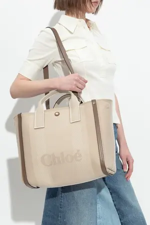 Chloé Carry Medium Shopper Bag - Beige