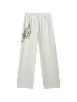 We11Done Embellished Wide Leg Trousers