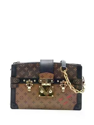 LOUIS VUITTON Monogram Reverse Trunk Clutch Crossbody Bag 2021-2025 - Brown
