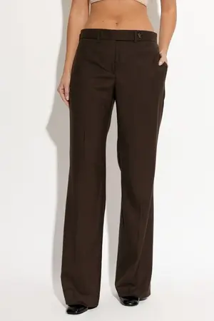 Paul Smith Wool Pleated Trousers - Brown
