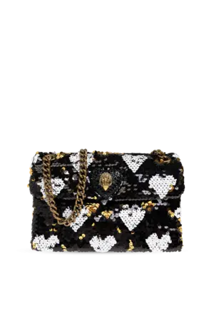 Kurt Geiger Sequin Kensington Shoulder Bag - Black