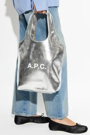 A.p.c. Ninon Small Tote Bag - Silver