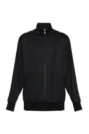 Moschino Stand-up Collar Zip-up Sweatshirt - Black