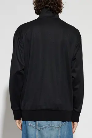 Moschino Stand-up Collar Zip-up Sweatshirt - Black