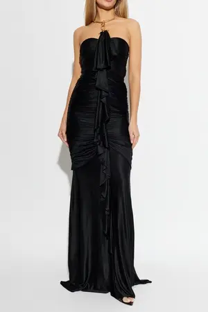 Balmain Draped Gown - Black