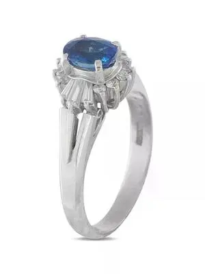 LB EXCLUSIVE Sapphire And Diamond Platinum Ring - Silver
