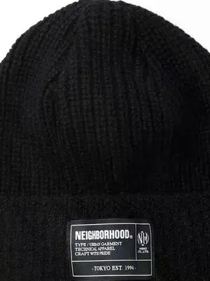 NEIGHBORHOOD Ribbed Beanie - Black