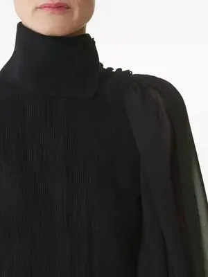 LANVIN Chiffon Sleeve Roll-neck Top