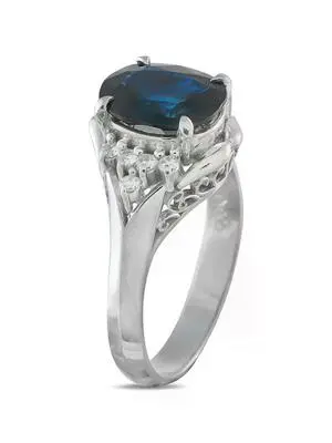 LB EXCLUSIVE Diamond And Sapphire Ring - Silver