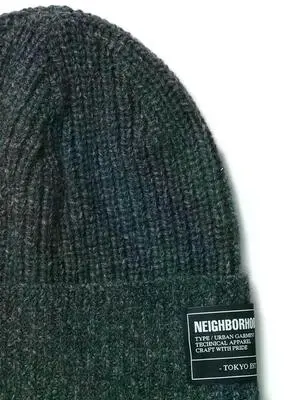 NEIGHBORHOOD Ribbed Beanie Hat - Grey
