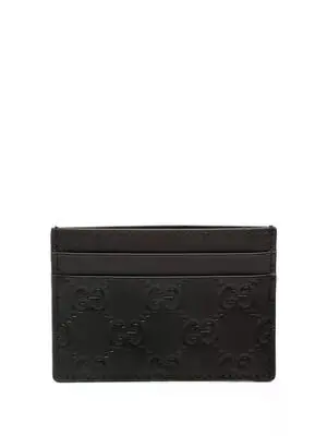 Gucci 2016-2025 Guccissima Card Holder - Black