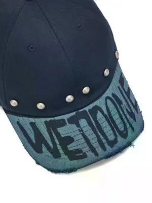 We11Done Studded Baseball Cap - Black
