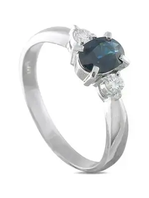 LB EXCLUSIVE Diamond And Sapphire Ring - Silver