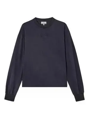 GANNI Long Sleeve Logo Sweatshirt