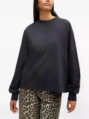 GANNI Long Sleeve Logo Sweatshirt
