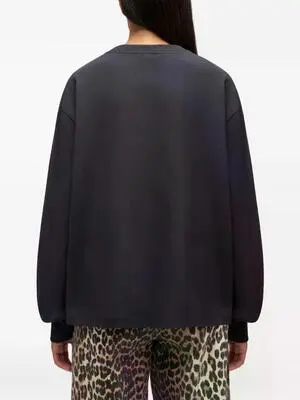 GANNI Long Sleeve Logo Sweatshirt