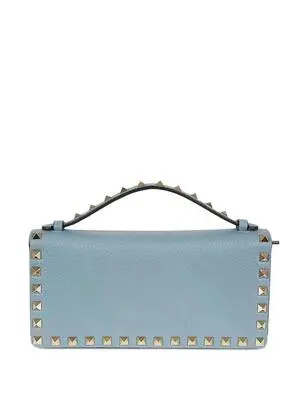 Valentino Garavani Rockstud Leather Clutch - Blue