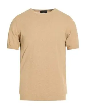 ROBERTO COLLINA Short Sleeve Crewneck Top Beige