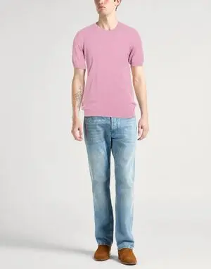 ROBERTO COLLINA Short Sleeve Crewneck Top - Pink