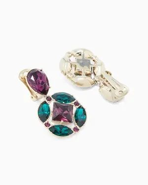 Giorgio Armani Crystal Cascade Clip On Earrings