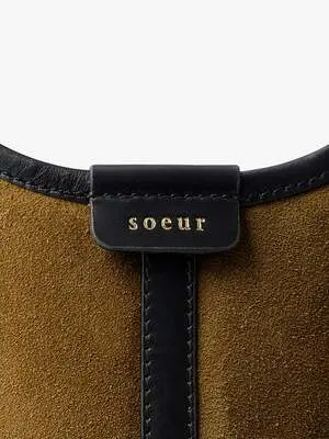 Soeur Suede And Leather Shoulder Bag