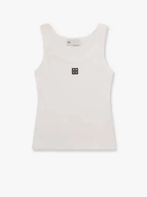 Tory Burch Ribbed Cotton Tank Top