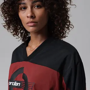 JORDAN Brooklyn Woven Long-sleeve Graphic Pullover - Black