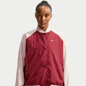 Nike Sportswear Oversized Varsity Jacket - Red