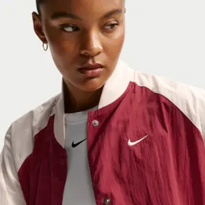 Nike Sportswear Oversized Varsity Jacket - Red