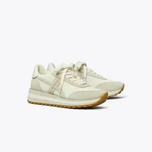 Cream Retro Runner Sneakers
