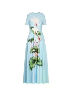 Oscar De La Renta Floral-print Midi Dress