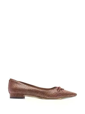 Sam Edelman Bow Pointed Ballet Flats - Brown