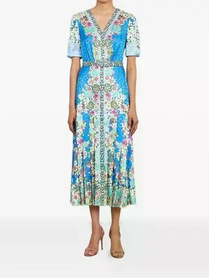 Saloni Lea Floral Midi Dress