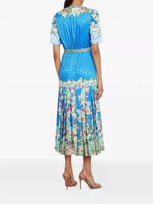 Saloni Lea Floral Midi Dress