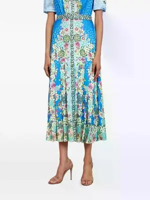Saloni Lea Floral Midi Dress