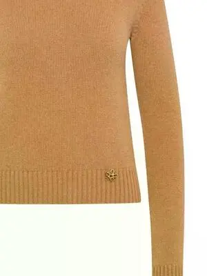 Oscar De La Renta Flower Cashmere Sweater
