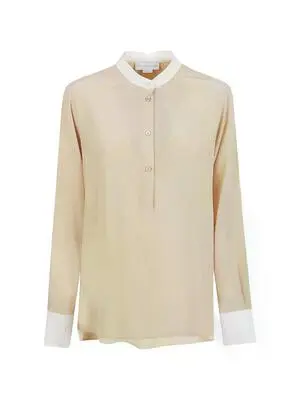Stella McCartney Contrast-panel Long-sleeve Blouse